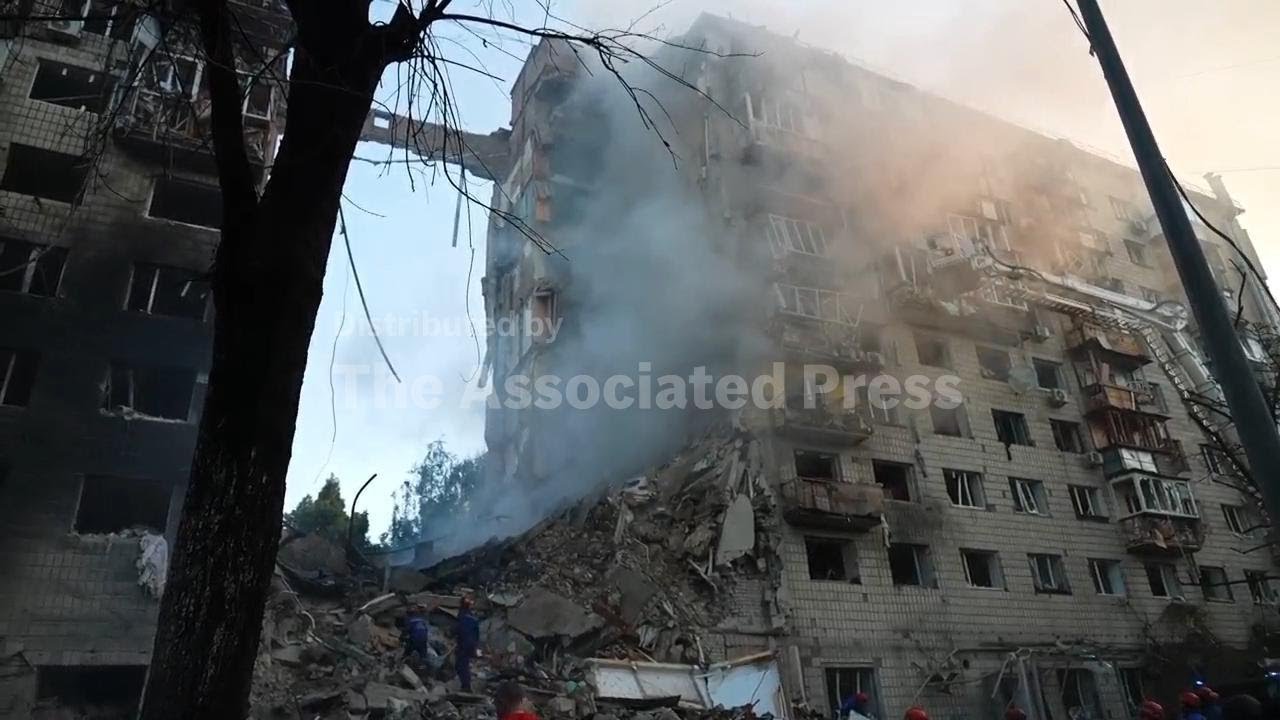 Scenes of devastation as residential buildings hit during deadly ...