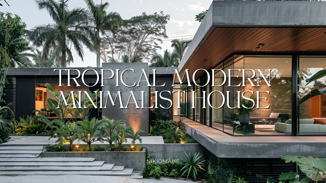 Tropical Sanctuary, Modern Minimalist Single-Story House Design Blurs ...