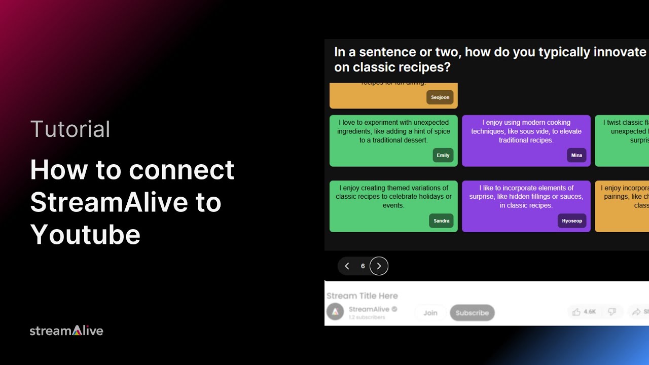 How to connect StreamAlive to Youtube - YouTube