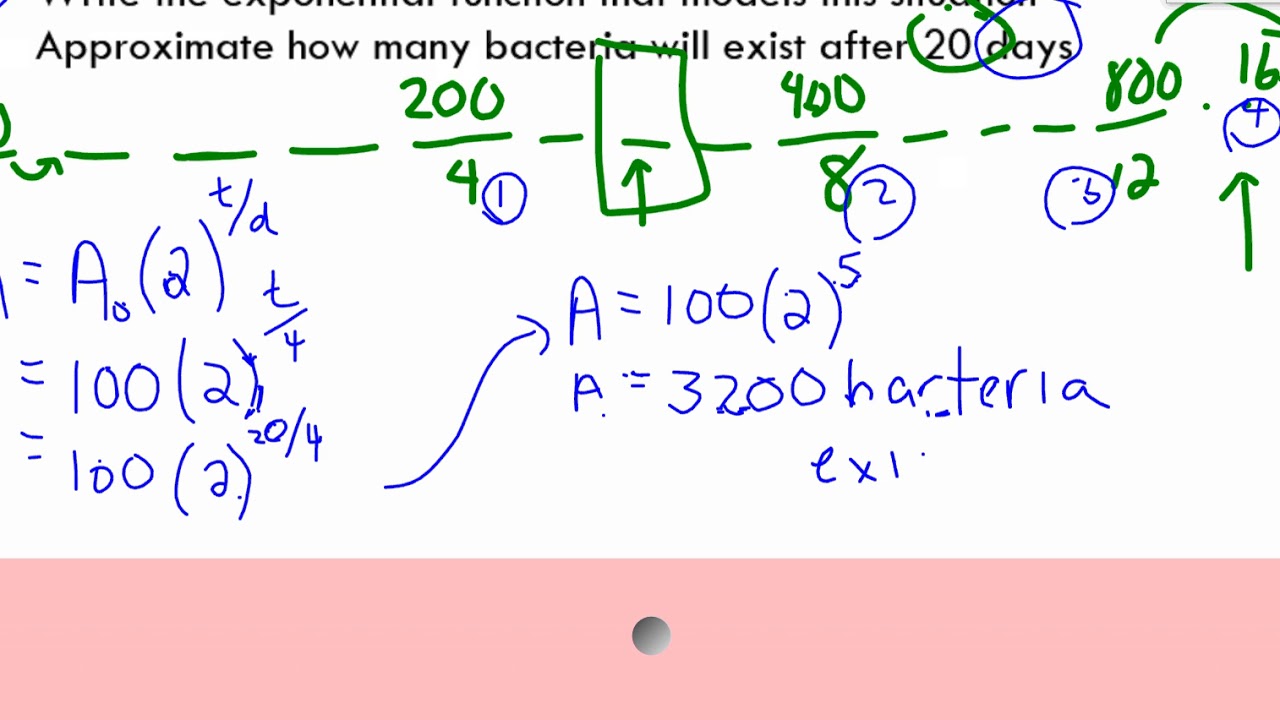 Doubling time and Half life VIDEO examples - YouTube