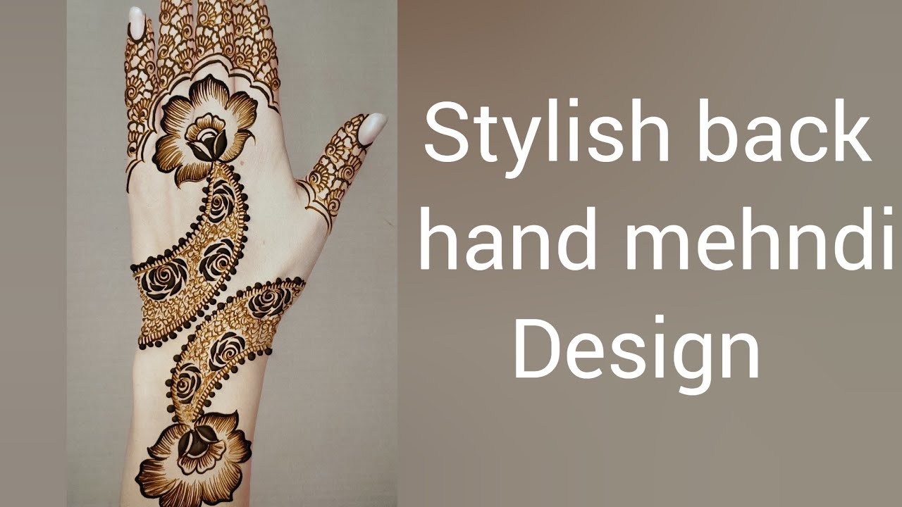 stylish back hand mehndi design tutorial #henna #mehndi #viral # ...