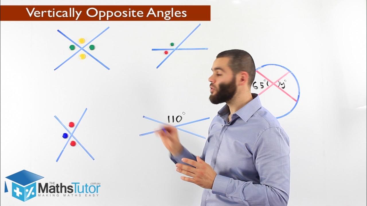 Maths Help - 13. Vertically Opposite Angles - YouTube