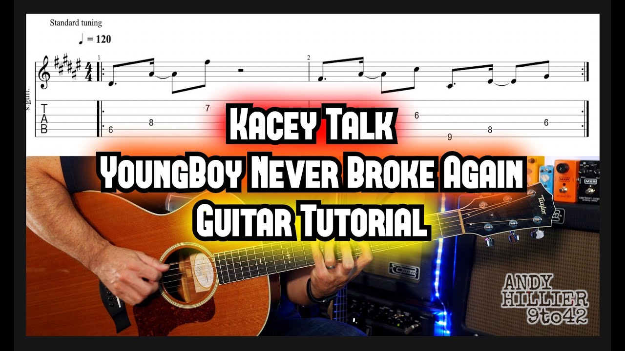 YoungBoy Never Broke Again Kacey Talk Guitar Tutorial Lesson - YouTube
