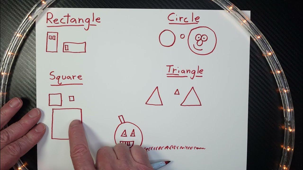 Learn Shapes - Rectangle, Square, Circle, and Triangle - Draw Shapes - YouTube