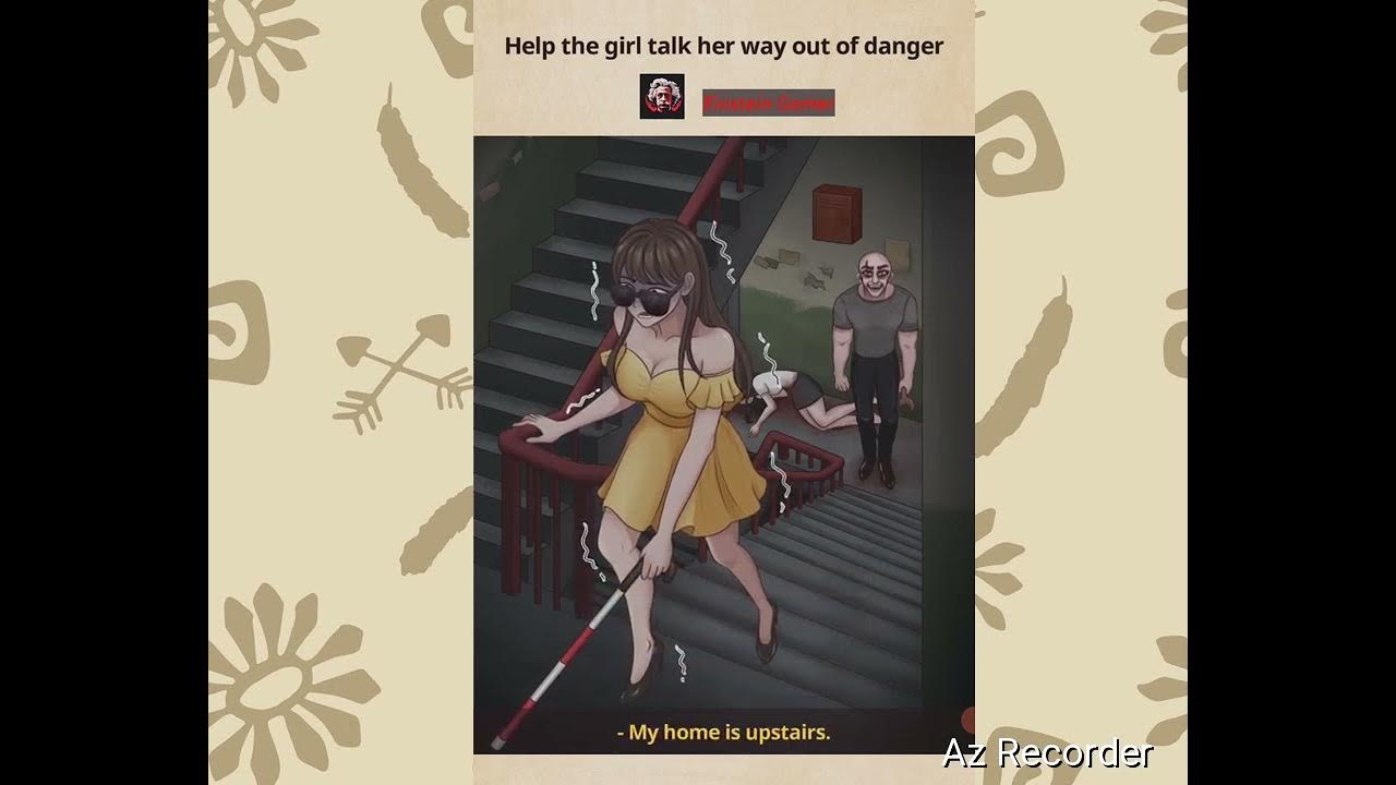 Nightmare Puzzles level 36 help the girl talk her way out of danger walkthrough solution - YouTube