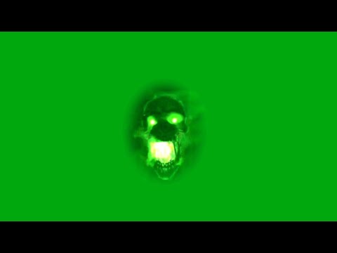 Ghost head green screen animation effects with sound HD footages ...