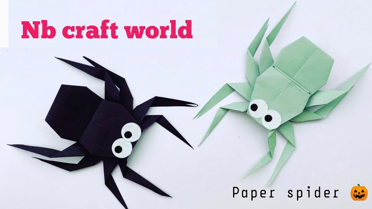 How to make paper spider / Halloween craft ideas / scary halloween ...