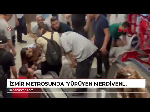 İZMİR metrosunda 'yürüyen merdiven' arızası: 11 yaralı (VİDEO EKLENDİ)