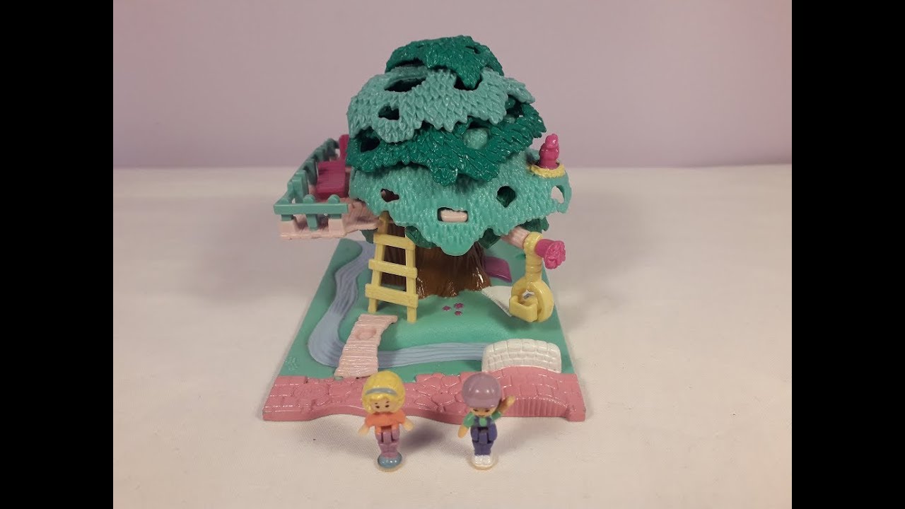 Polly Pocket Tree House Playset Toy Review - YouTube