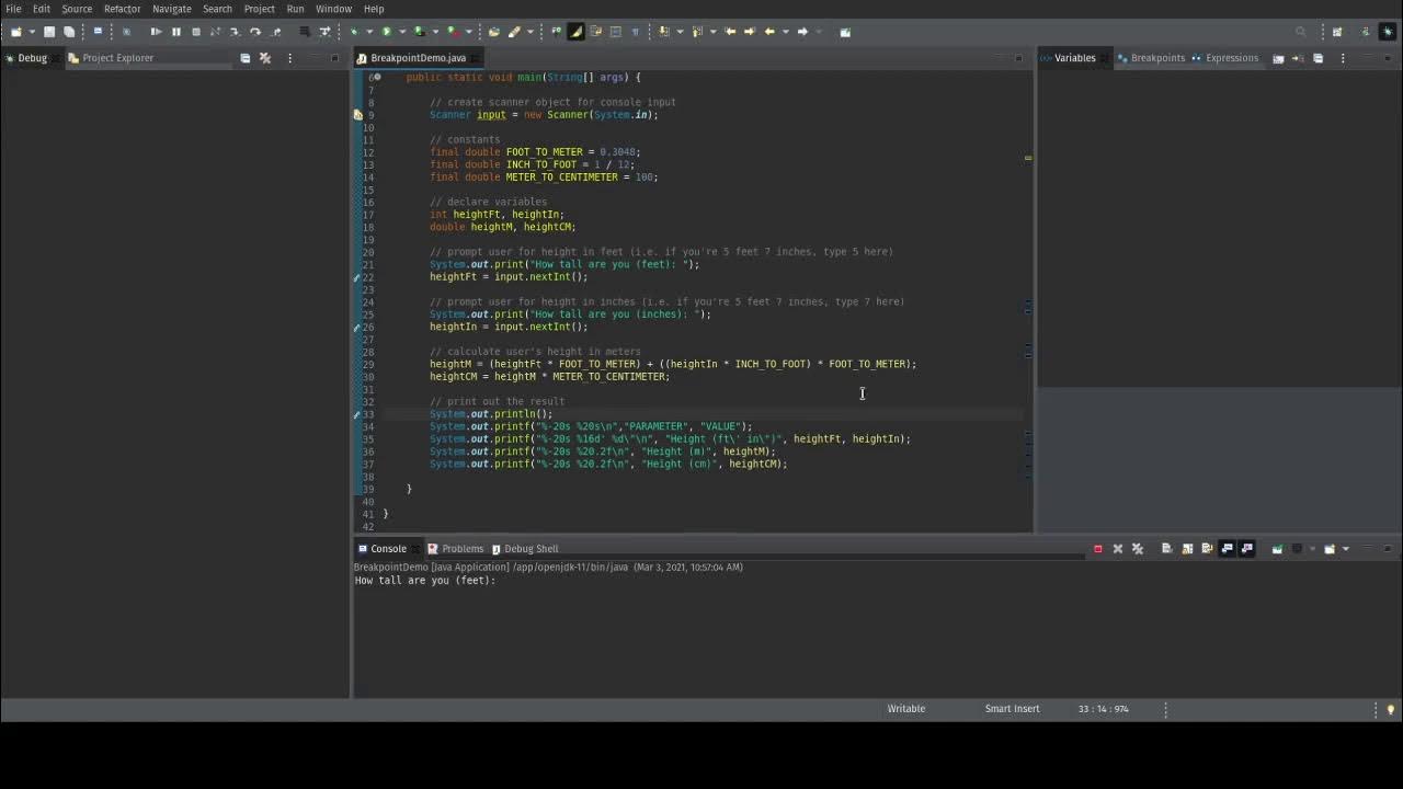 Using Breakpoints in Eclipse - YouTube