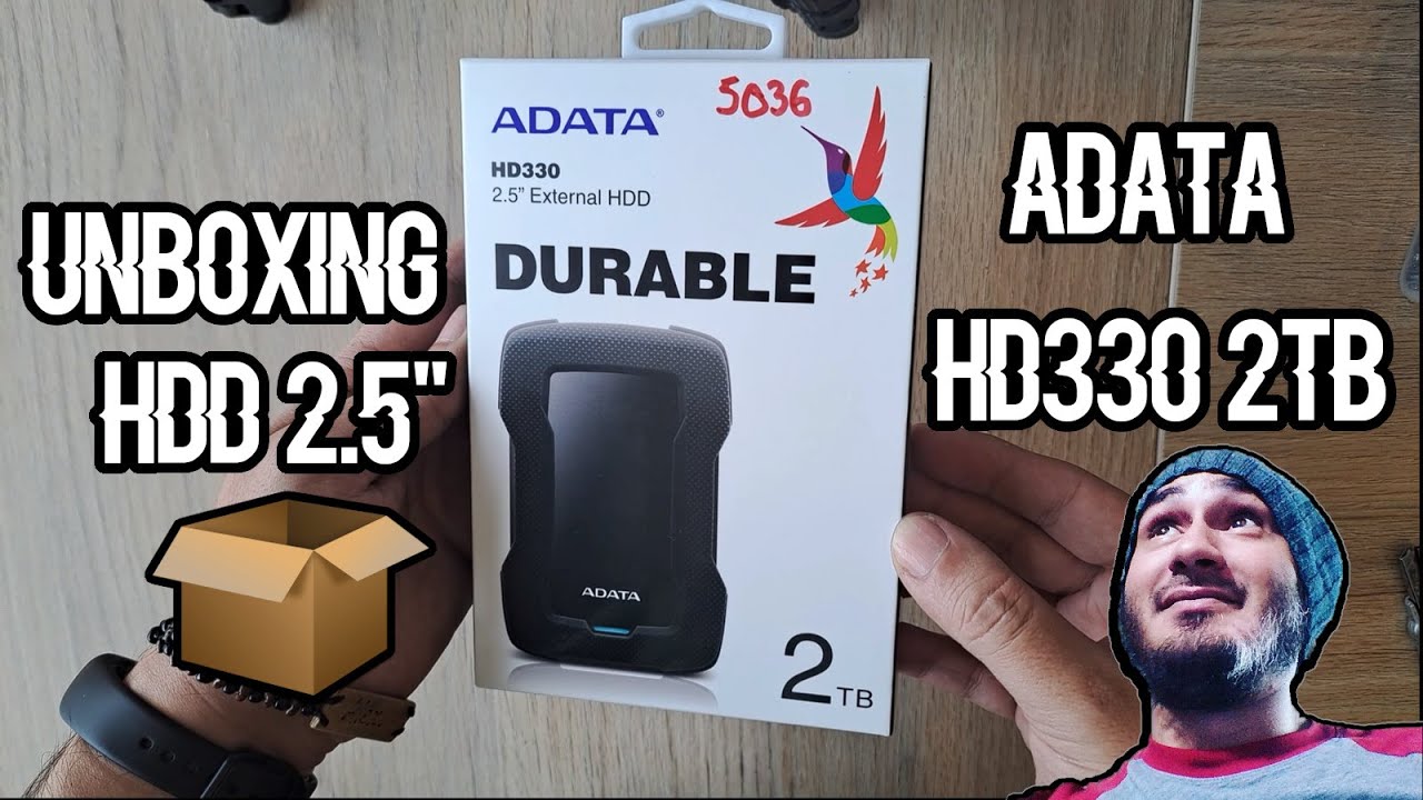 UNBOXING HDD 2.5" EXTERNO ADATA HD330 DURABLE 2TB 👍😎💪 - YouTube