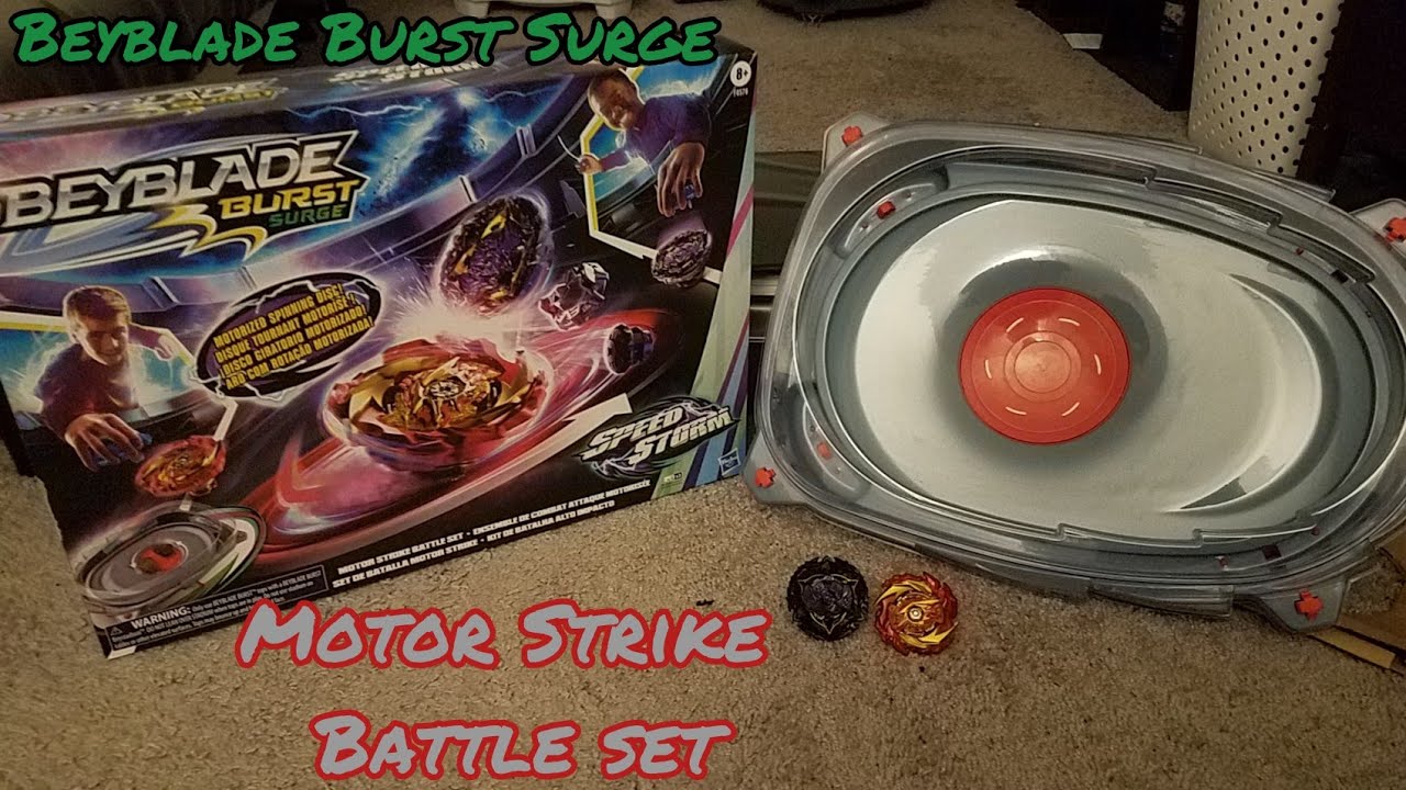 Beyblade Burst Surge unboxing: Motor Strike Battle Set - YouTube