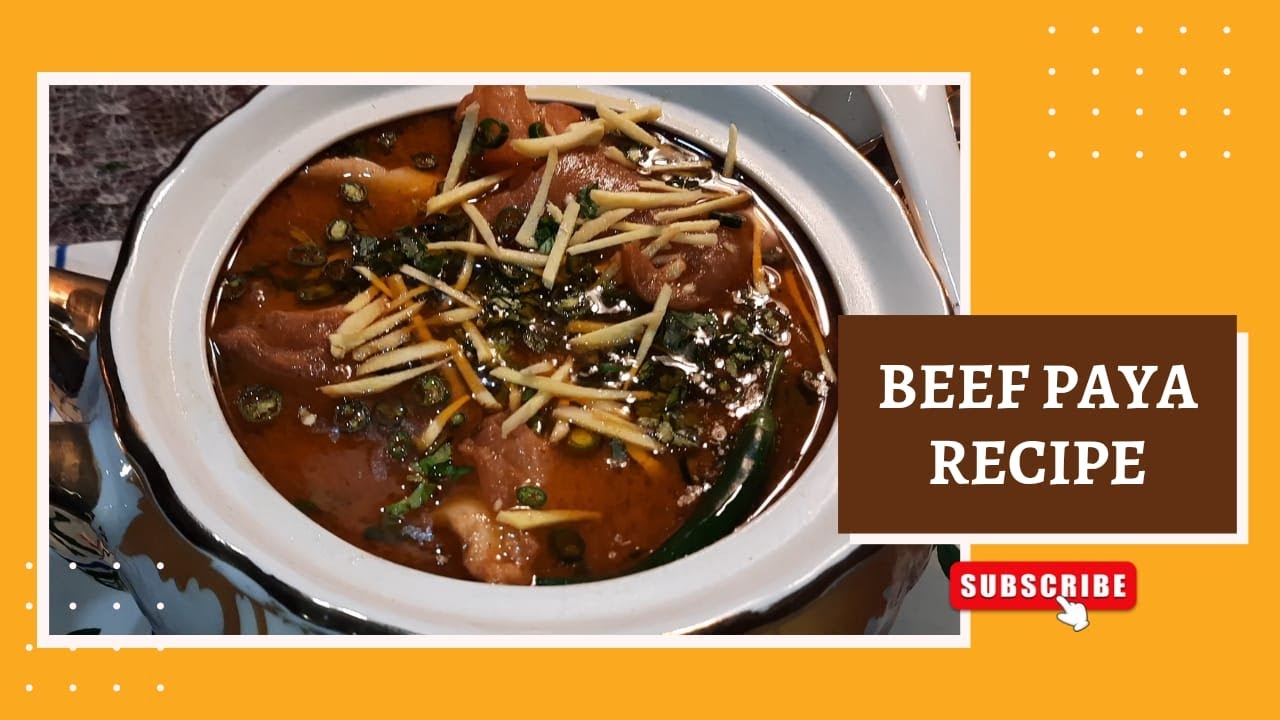 Beef Paya Recipe || Beef Trotters Recipe || Bare Paye - YouTube