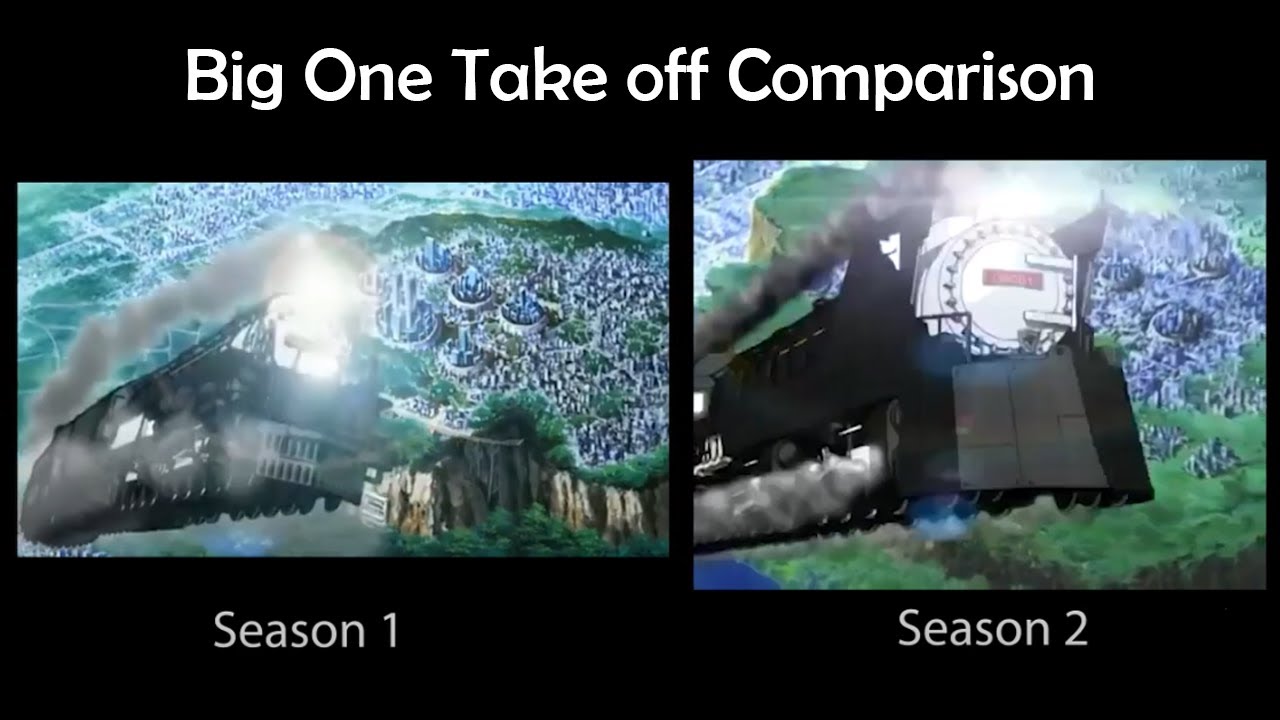 The Galaxy Railways - Big One Take Off Season 1 vs Season 2 Comparison ...