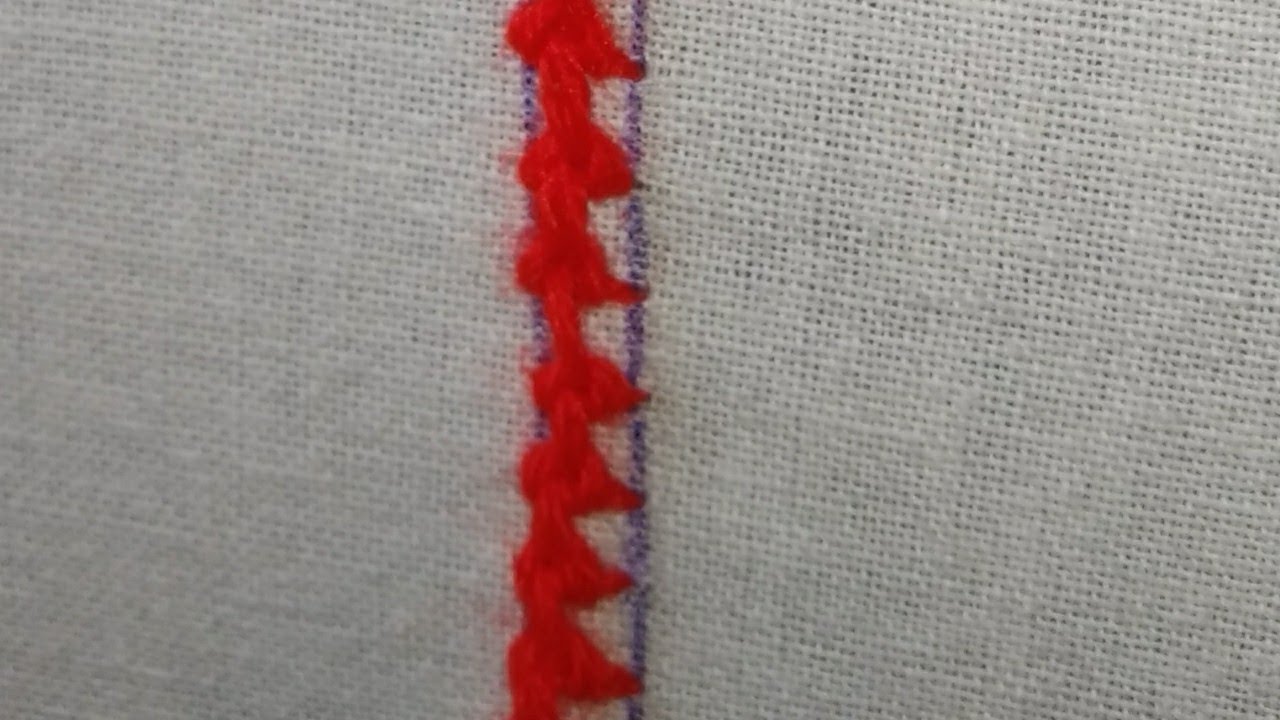 Hand embroidery||raised chain stitch||basic hand embroidery for ...