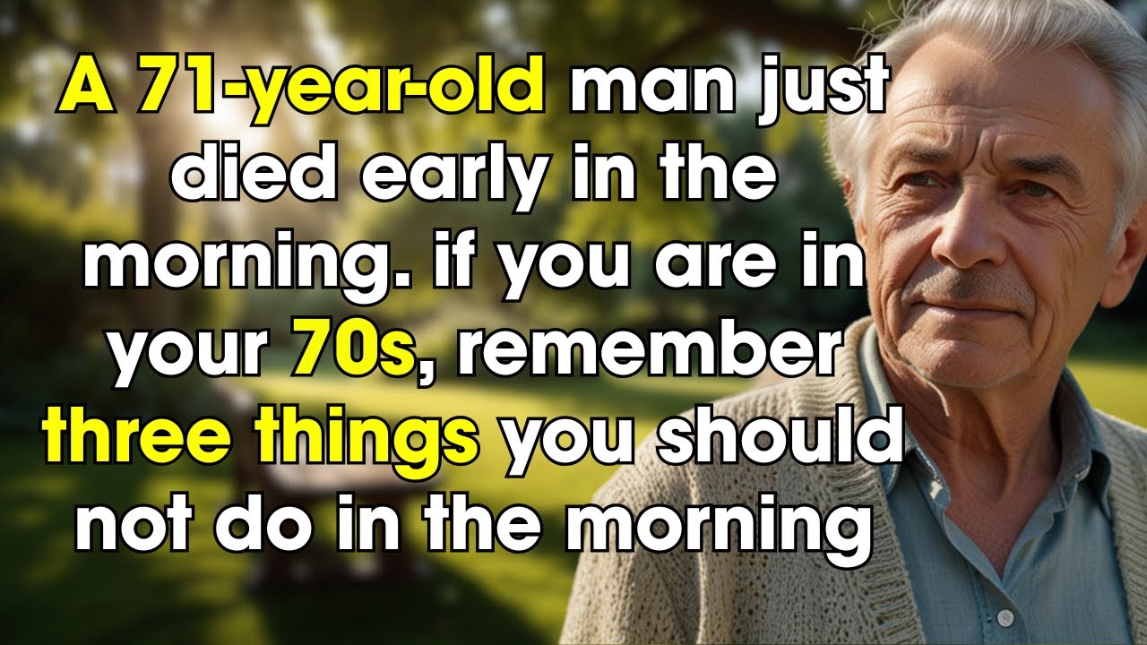 A 71-Year-Old Man Passed Away This Morning: What Can We Learn ...
