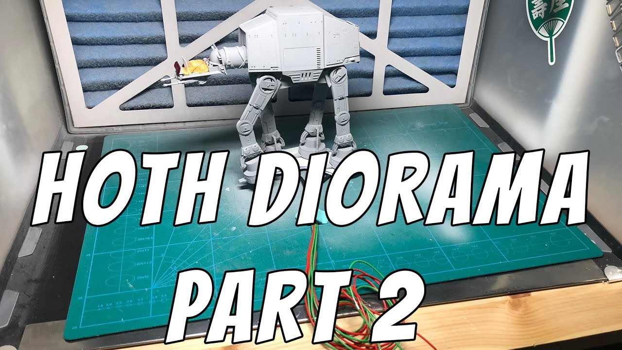 Hoth Diorama Part 2. Final Assembly of AT-AT and Electronics Test - YouTube