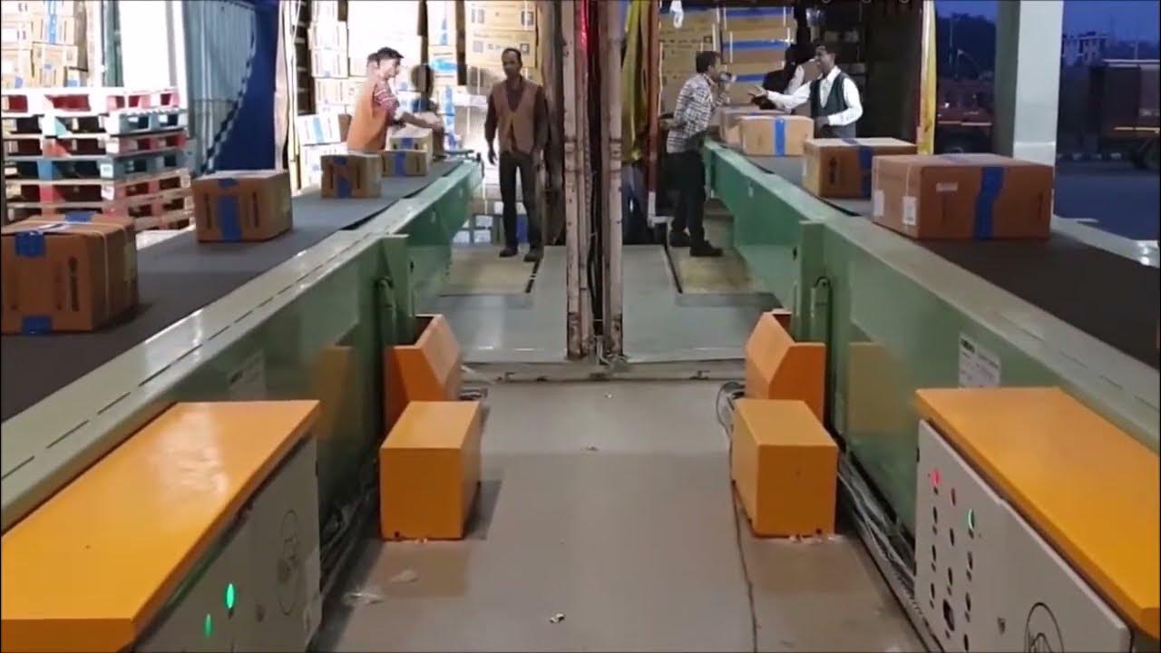 Nido Telescopic Belt Conveyors For Loading Unloading - YouTube