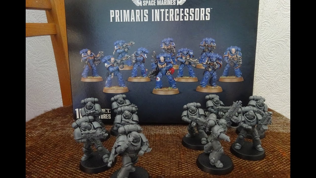 Primaris Intercessor Squad Unboxing+ Model Review - YouTube