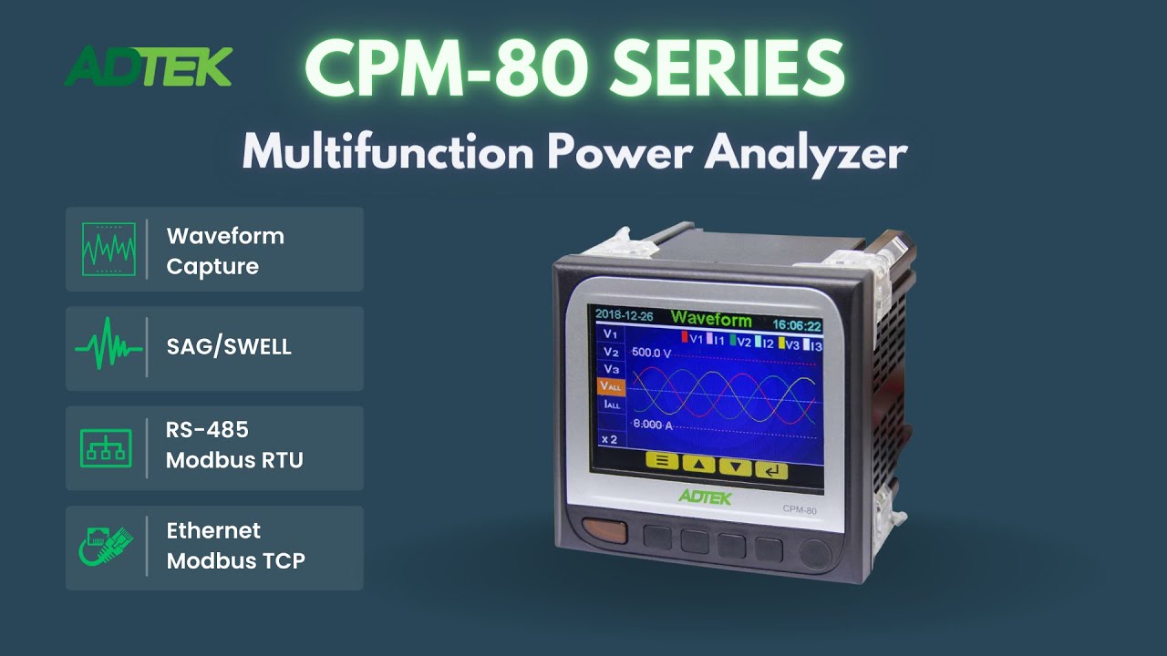ADTEK CPM-80 Series: Multifunction Power Analyzer Presentation - YouTube