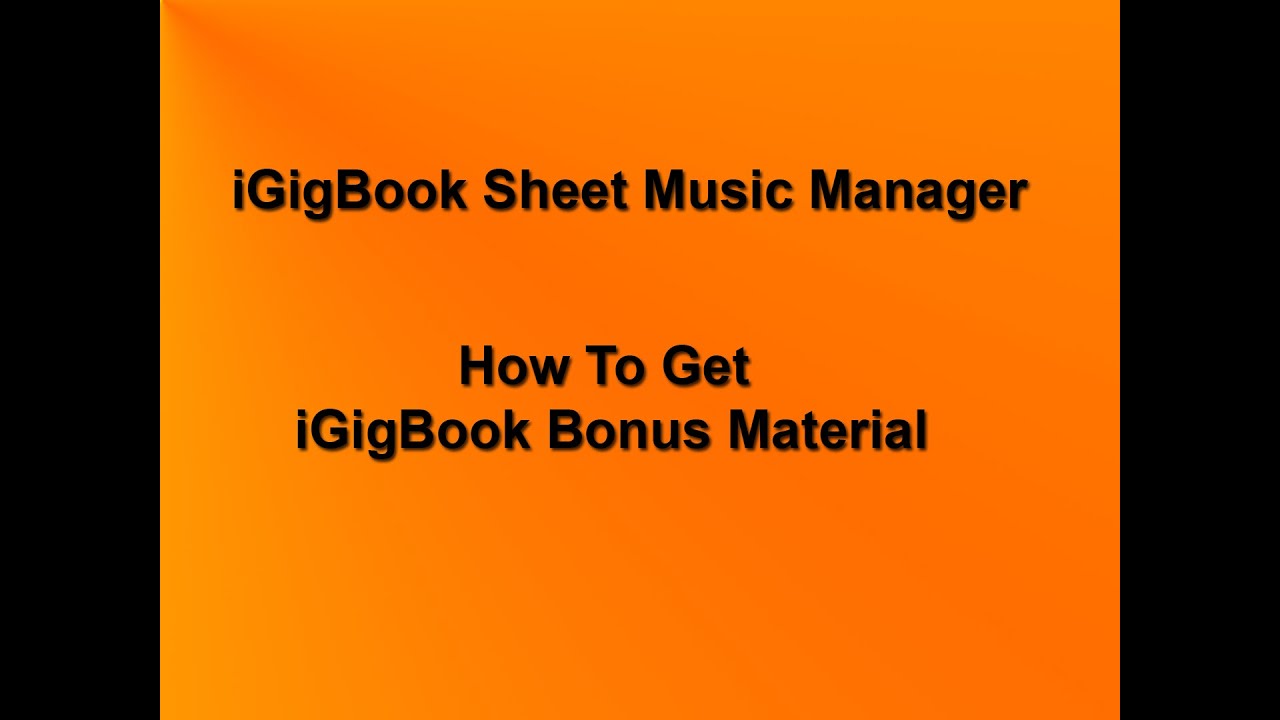 How To Get iGigBook Bonus Material - Three Free Real Books - YouTube