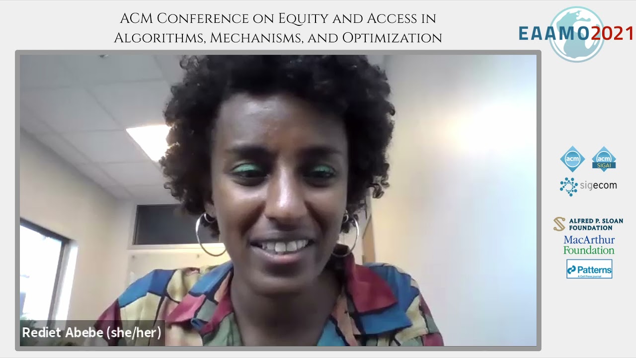 EAAMO'21 Keynote panel (Dirk Bergemann, Mary Gray, Rediet Abebe) - YouTube