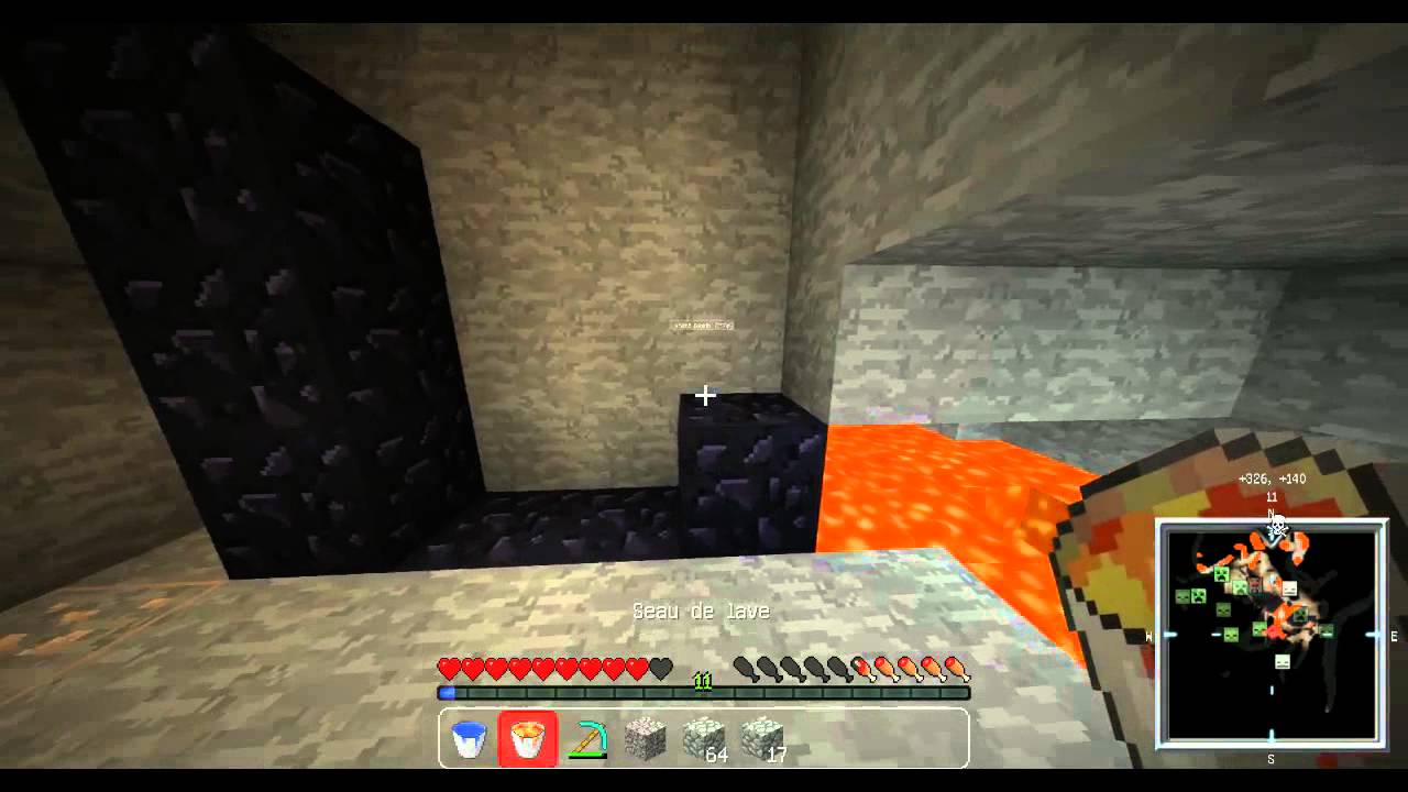 Minecraft Tuto portail Nether sans pioche - YouTube