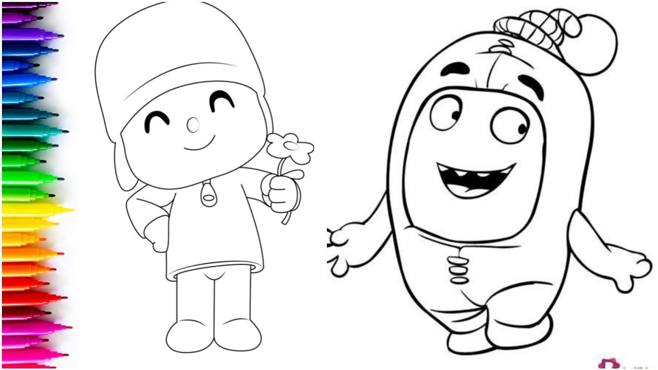 Pocoyo and oddbod drawing and coloring for kids and toddlers | Pocoyo ...