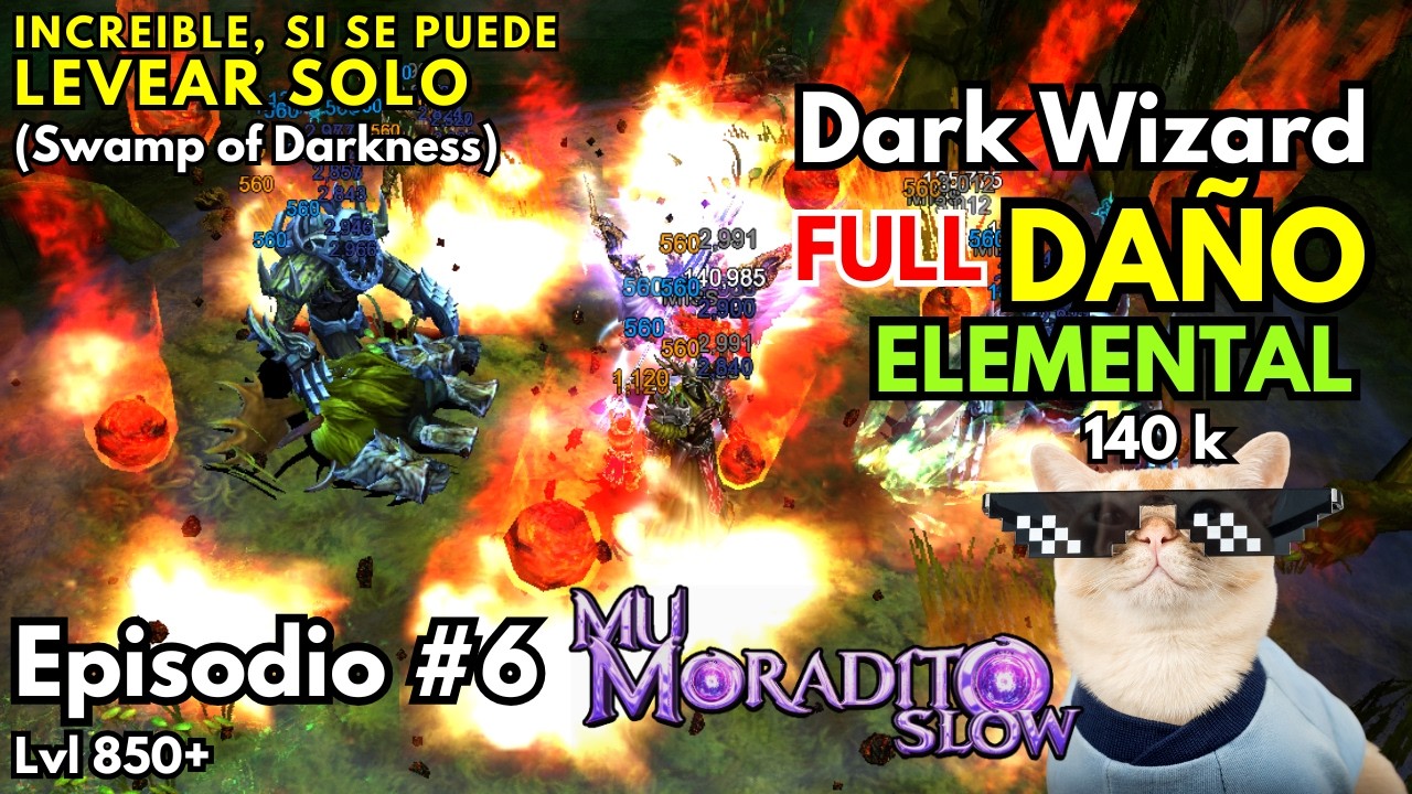 Dark Wizard (SM) Leveando solo en SOD - Build Full Daño Elemental - Mu ...