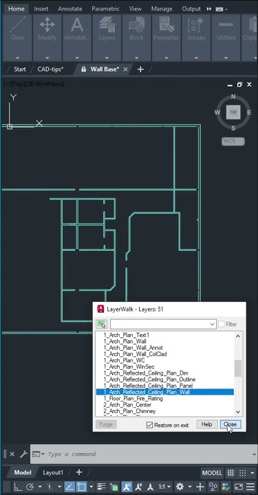 AutoCAD Tips - 31 Laywalk Command #Shorts - YouTube