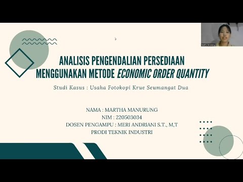 TUGAS METODOLOGI PENELITIAN - ANALISIS PENGENDALIAN PERSEDIAAN EOQ - YouTube
