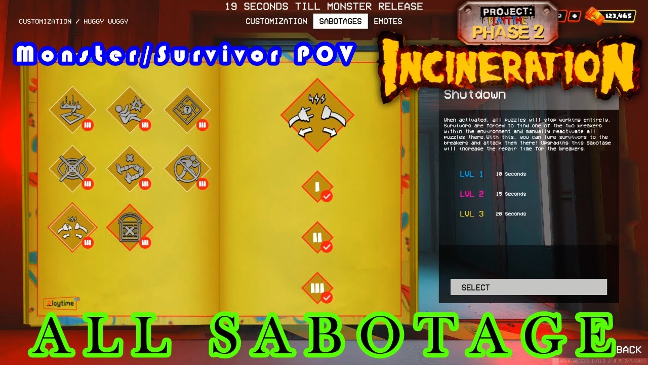All Sabotage in Project Playtime - Monster/Surviver POV #17 - YouTube