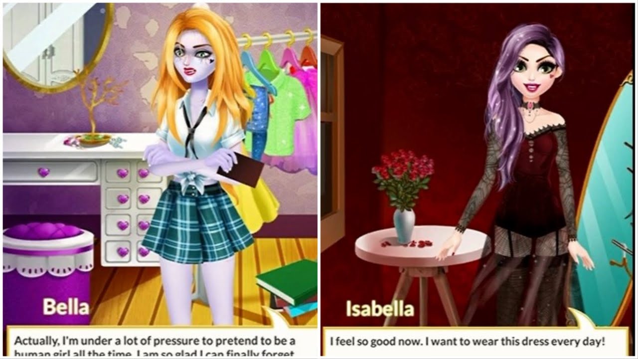 Secret high school vampire love story 12 ... #Vampiregames#zombiegames# ...