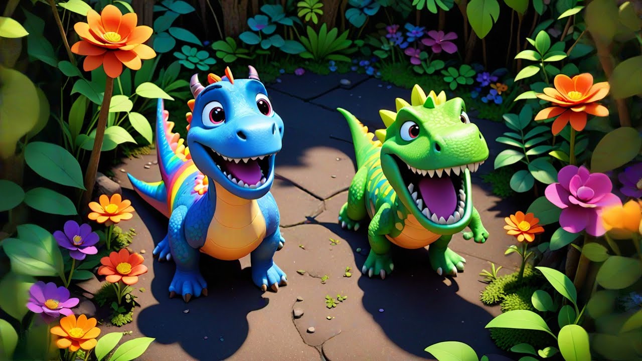 Three Little Dinos Start to Sing | Dinosaur Song for Kids | Fun Nursery ...