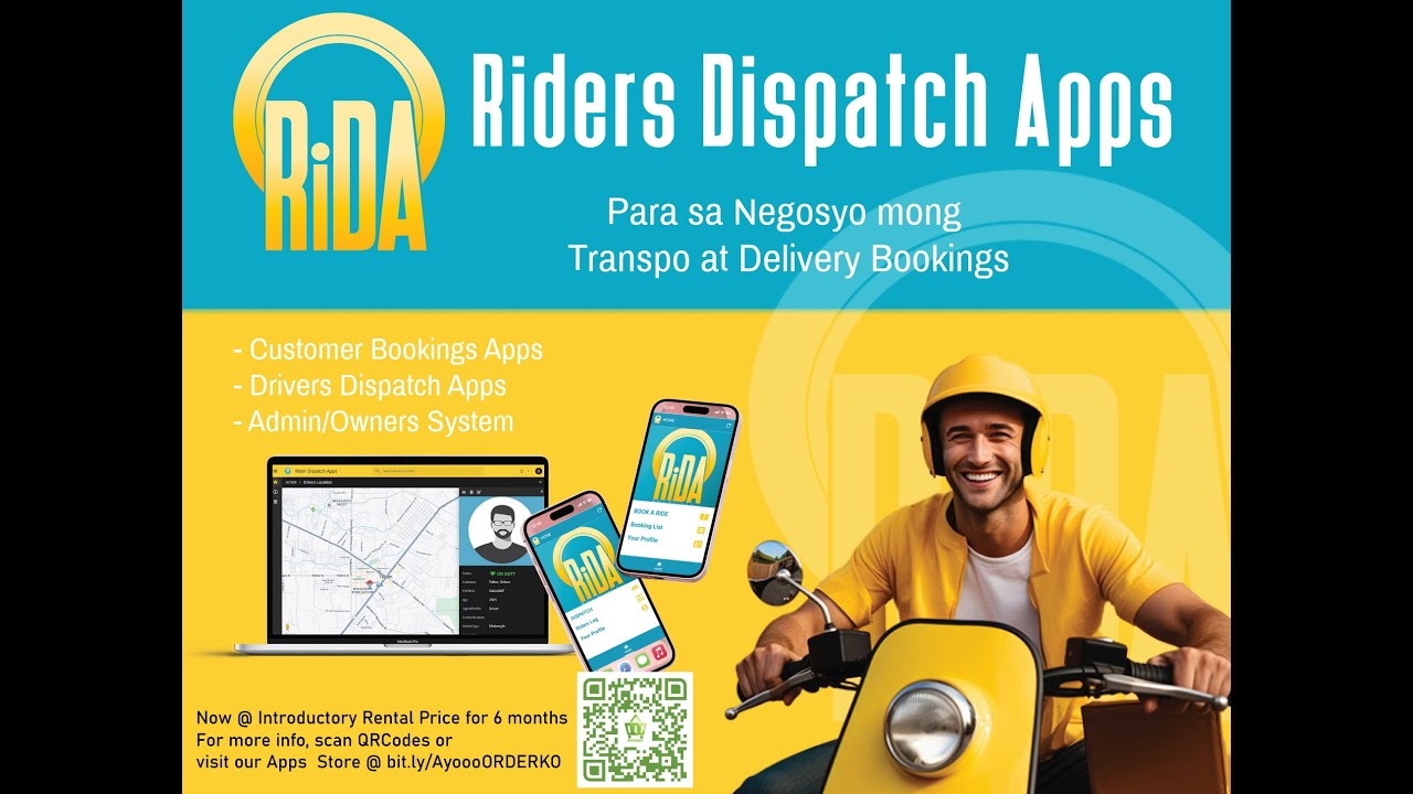 RiDA - Drivers Dispatch Apps Demo - YouTube