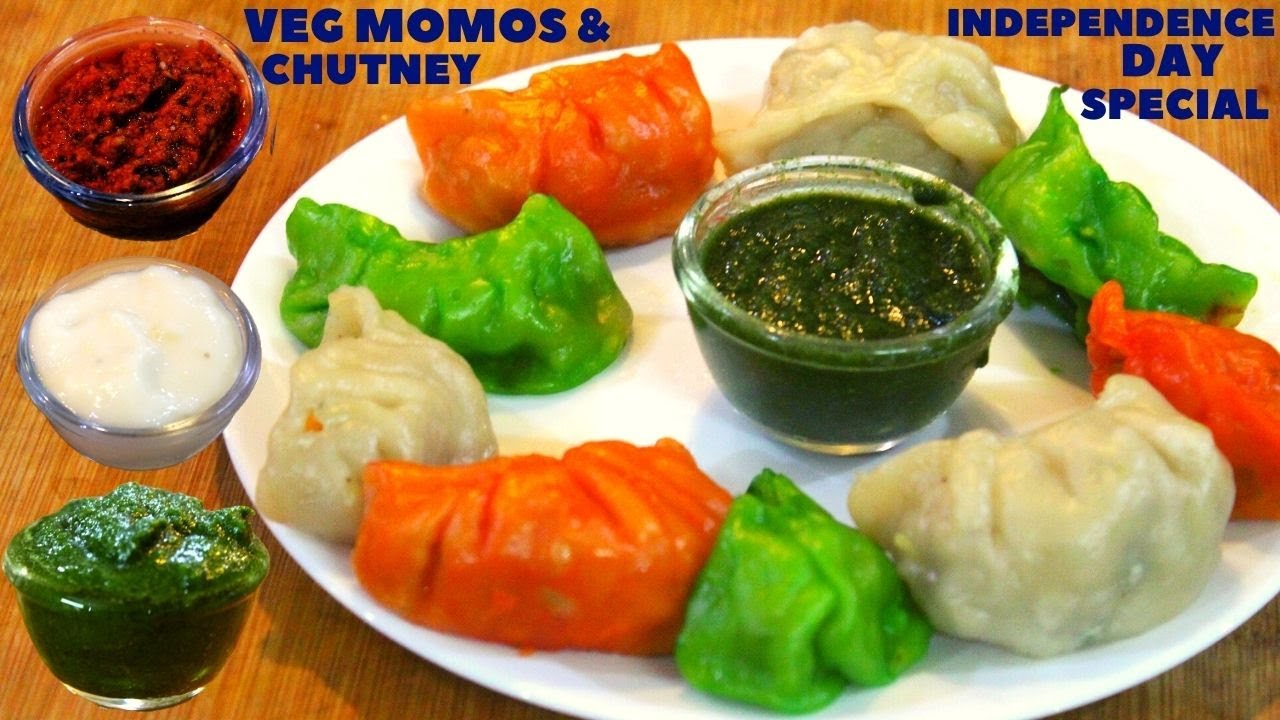 Veg Momos Recipe | Momos Chutney | Independence / Republic Day Special ...