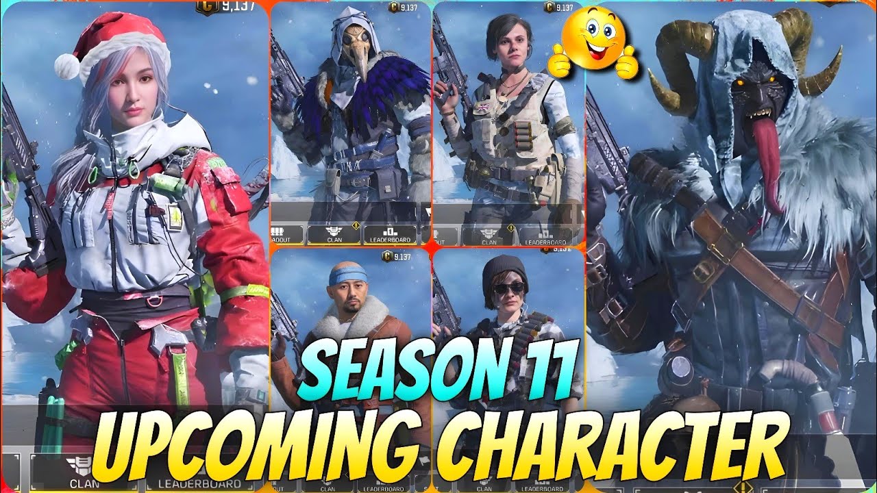 🥵Season 11 Upcoming all Free & Paid Character | S11 BP & Lucky Draws ...