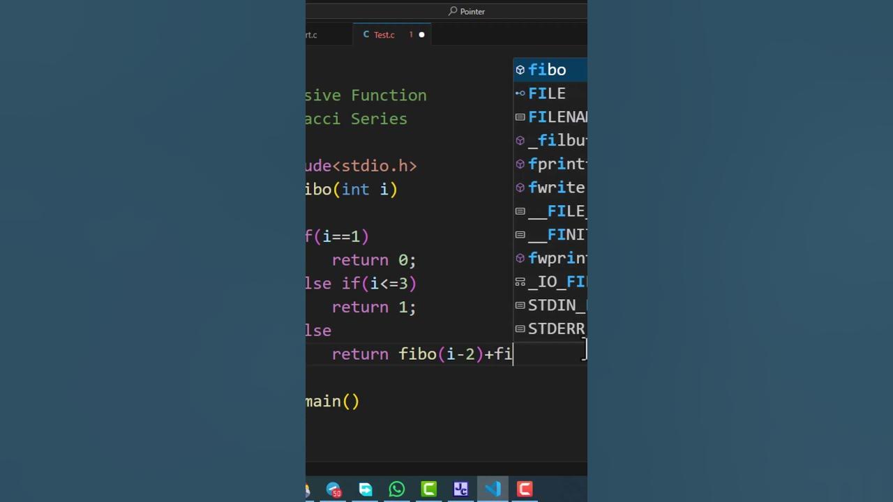 Recursive Function for Fibonaccai Series (Mostly asked in Interview and Placement of TCS ...