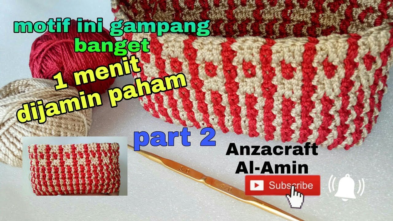 Crochet // Easy crochet // dompet Rajut Motif terbaru 2020 - YouTube
