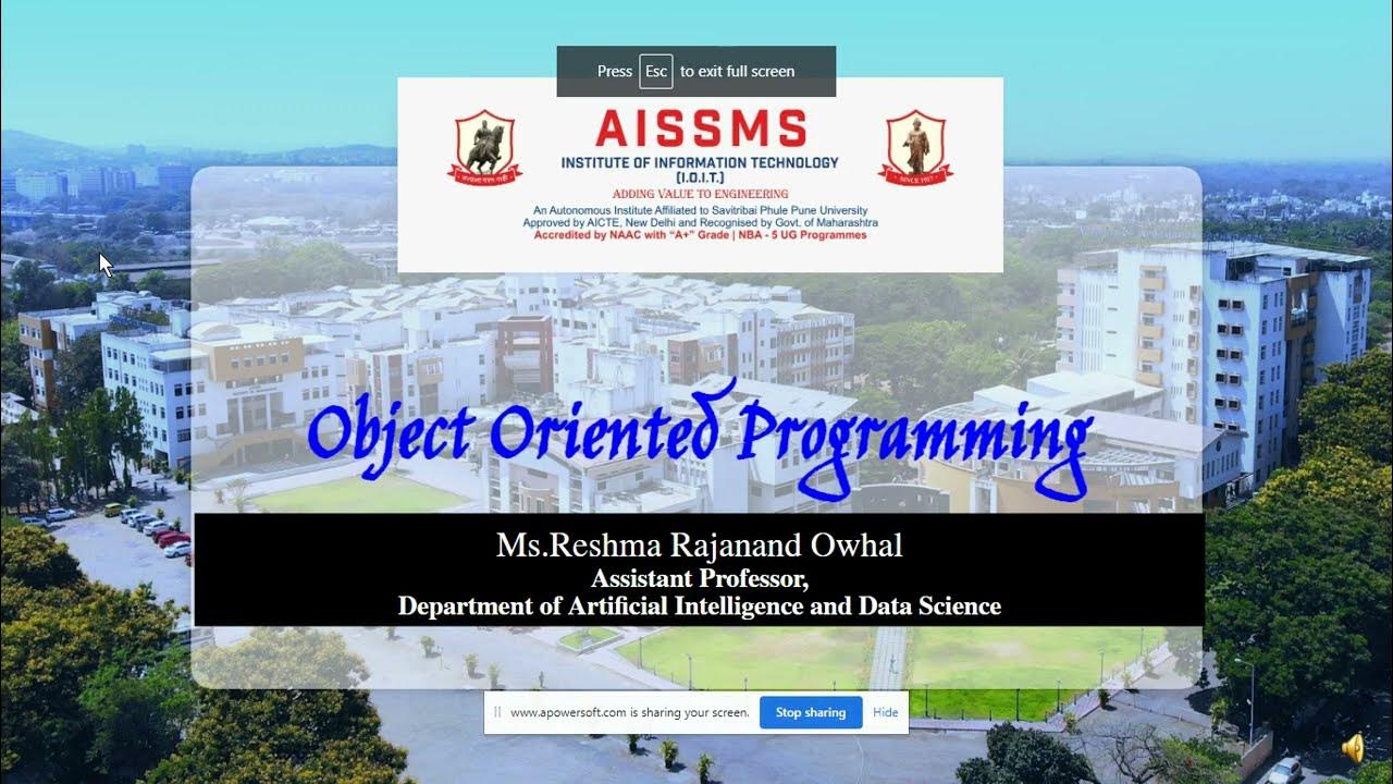 Introduction To Object Oriented Programming Youtube