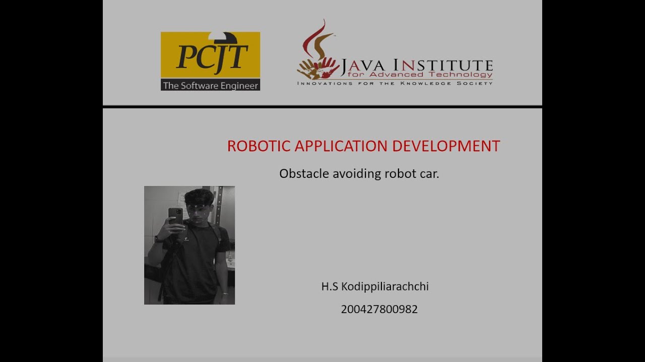 Obstacle Avoiding Bluetooth Robot Car | Java Institute | Robotic Application Development - YouTube