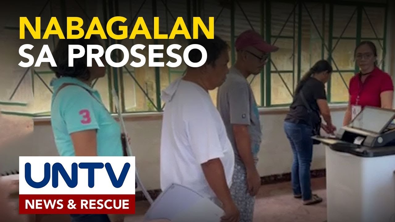 Ilang botante sa Davao City, nabagalan sa proseso ng botohan - YouTube