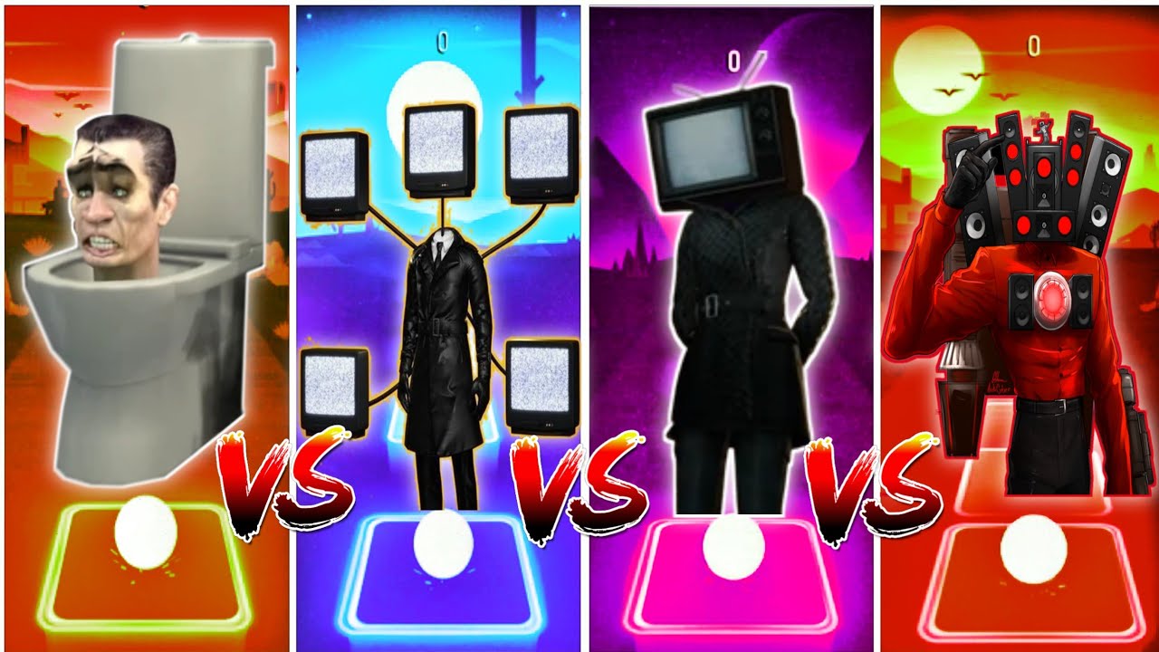 Skibidi Toilet vs Large Tv man vs Tv Woman vs Titan Speakerman - Tiles ...