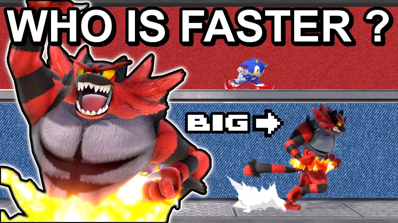 Who Is FASTER Than BIG INCINEROAR? - Super Smash Bros. Ultimate - YouTube