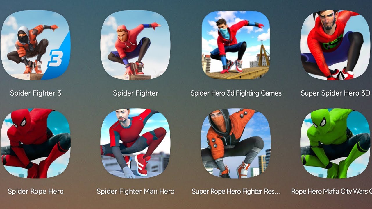 Spider Fighter 3,Spider Fighter,Spider Hero 3D Fighting,Super Spider ...