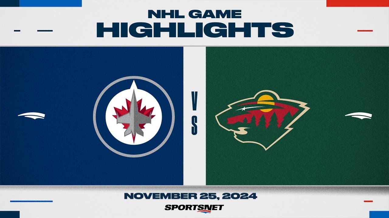 NHL Highlights | Jets vs. Wild - November 25, 2024 - YouTube