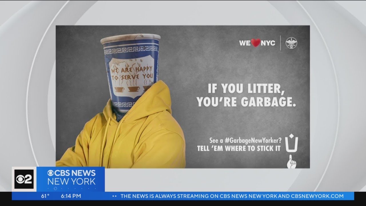 NYC launches major anti-littering campaign - YouTube
