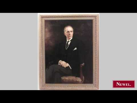 Antique American oil portrait painting of Charles Tyner - YouTube