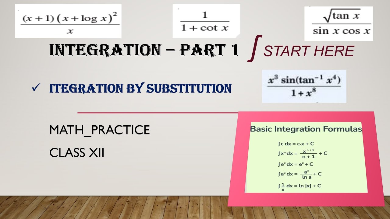 Integration - 1 Concept, Method of Substitution, examples and formula ...