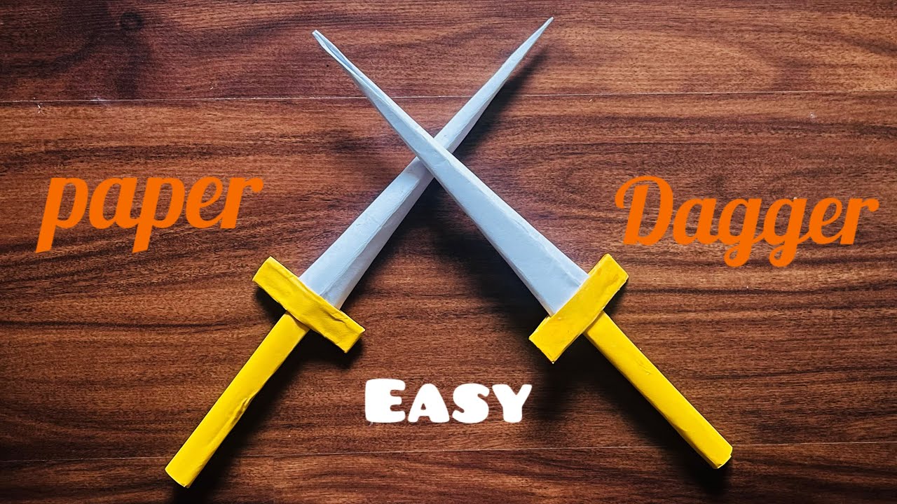 Origami Dagger Easy | Paper Knife | Origami Weapons Easy - YouTube